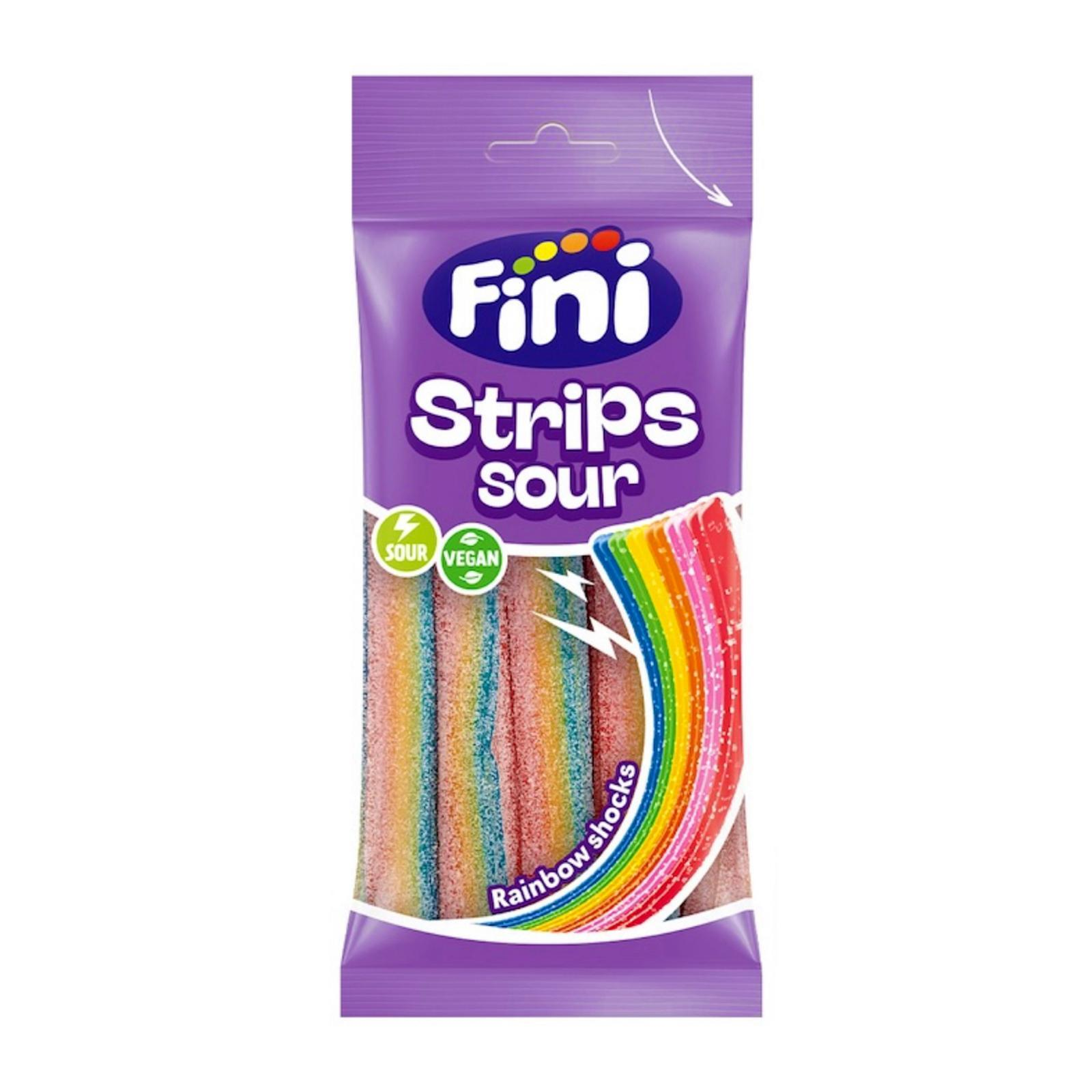 Køb Rainbow Strips sour, Fini, 75g - 16,00 DKK,-